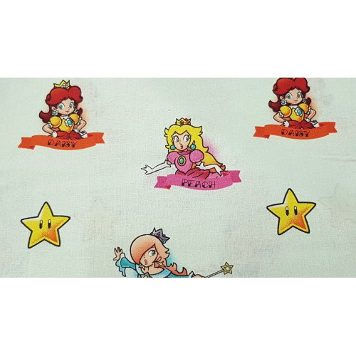 Cotton Super Mario Princess fabric | Textil Siles fabric store