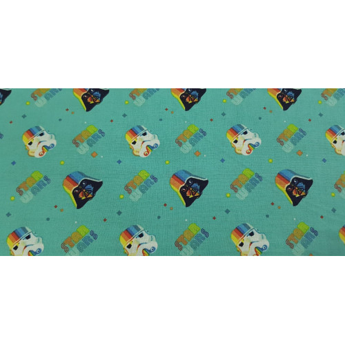 Cotton Star Wars Rainbow Darth Vader fabric | Textil Siles fabric store