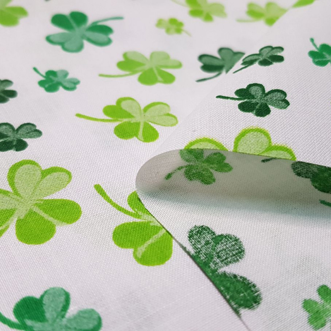 Cotton Green Clover fabric | Textil Siles fabric store