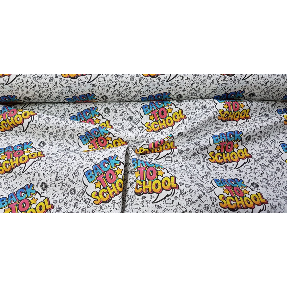 Cotton Back to School fabric | Textil Siles fabric store