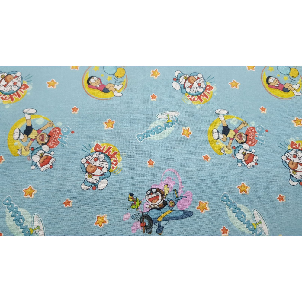 Cotton Doraemon Nobita fabric | Textil Siles fabric store