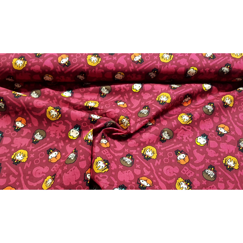 Tela Algodón Harry Potter Kawaii Personajes | Tienda de telas Textil Siles
