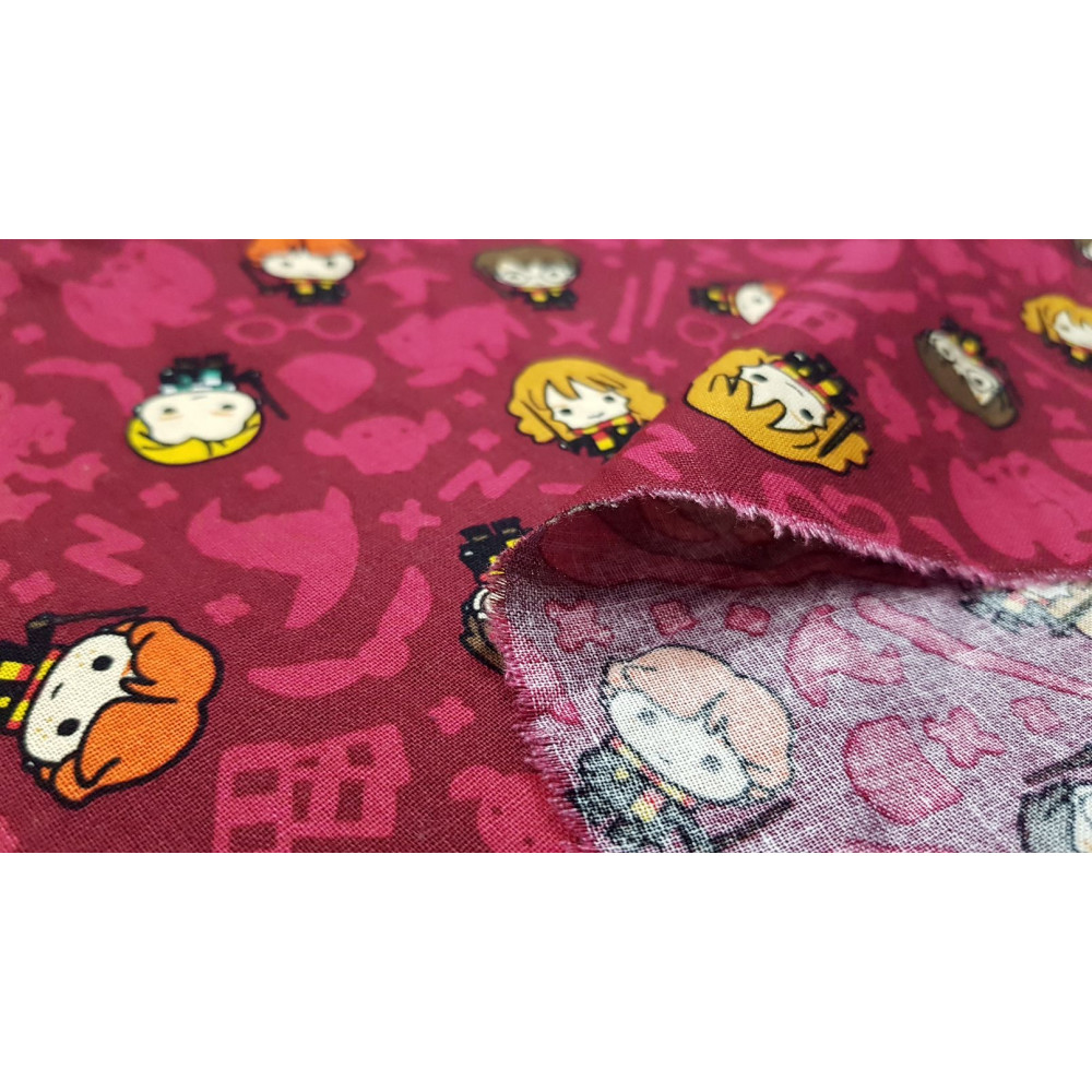 Tela Algodón Harry Potter Kawaii Personajes | Tienda de telas Textil Siles