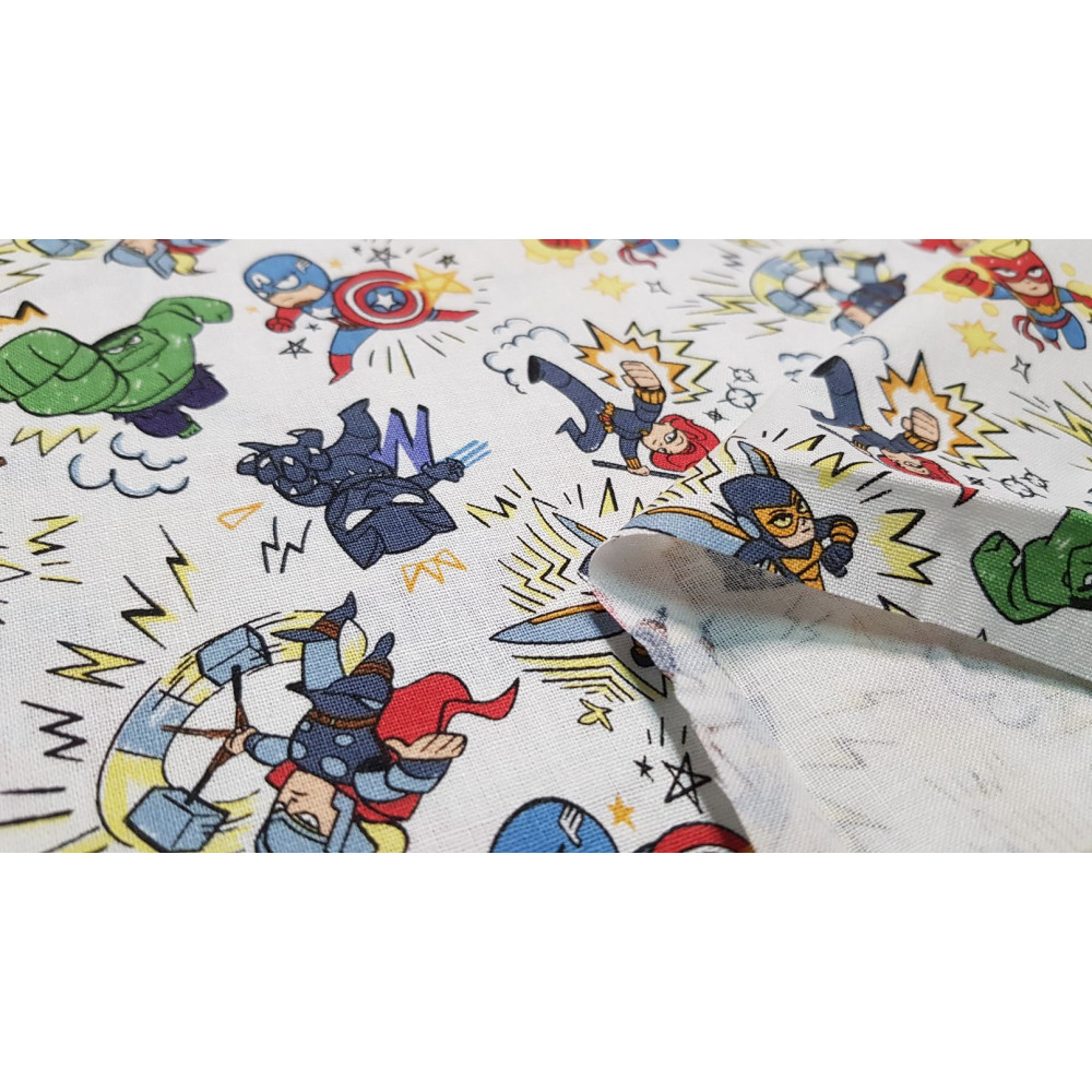 Cotton Marvel Kapow Superheroes fabric | Textil Siles fabric store