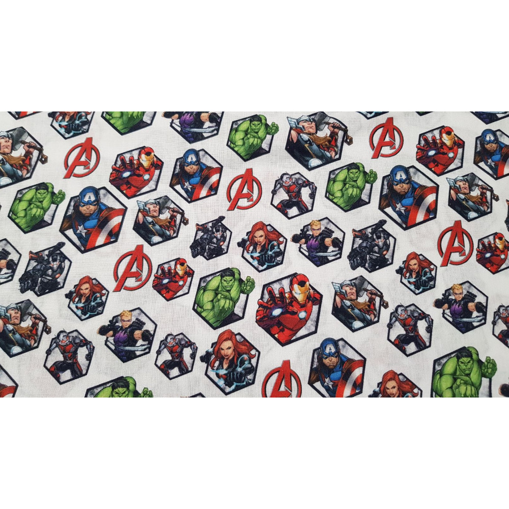 Tela Algodón Marvel Vengadores Iconos | Tienda de telas Textil Siles