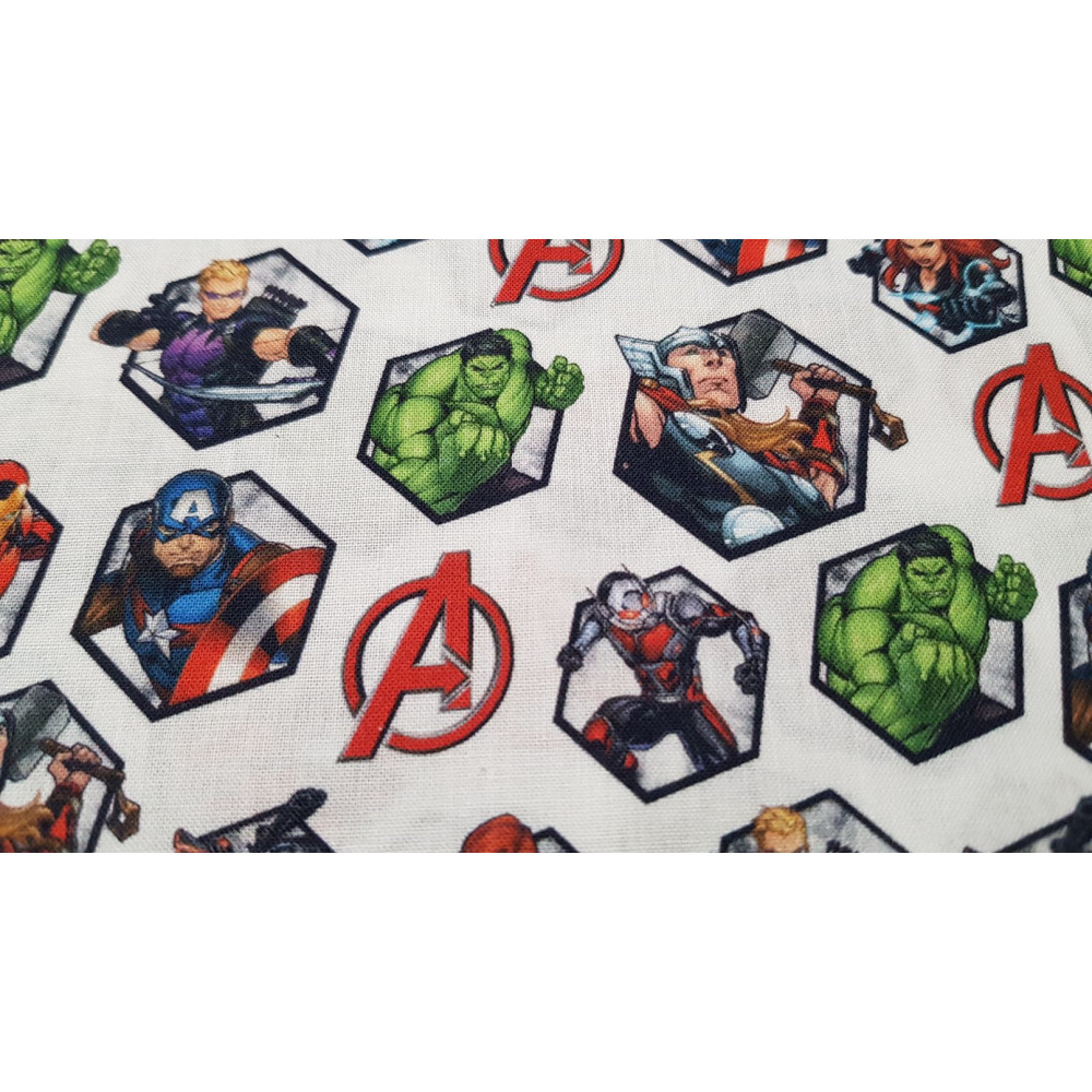 Tela Algodón Marvel Vengadores Iconos | Tienda de telas Textil Siles