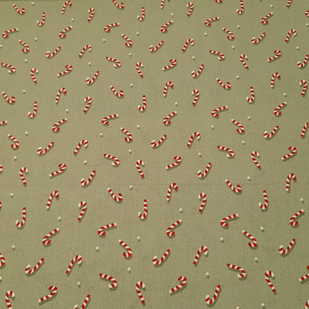Christmas Cotton Candy Canes fabric | Textil Siles fabric store