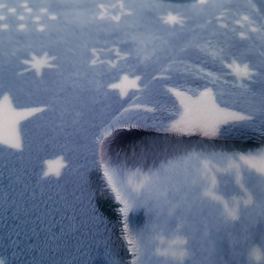 Tejido Polar Coralina Estrellas Lunas | Tienda de telas Textil Siles