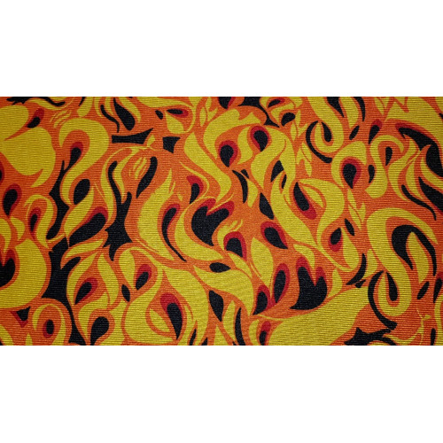 Carnival Satin Fire Flames fabric | Textil Siles fabric store