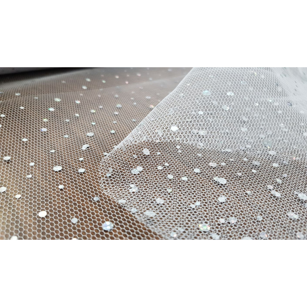 Tejido Tul Gotas Brillantes | Tienda de telas Textil Siles