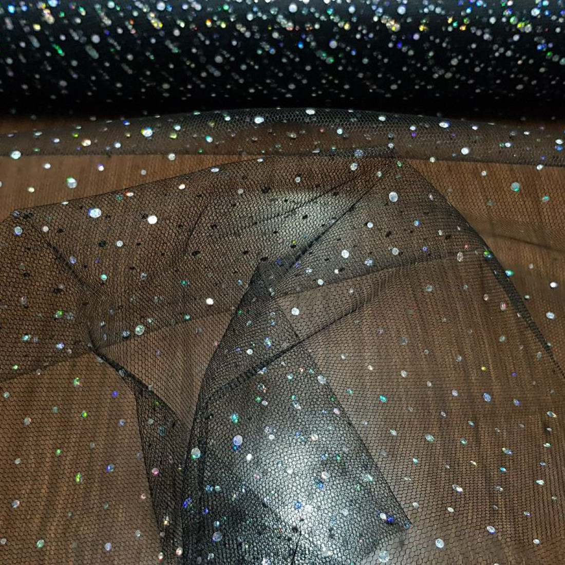 Tejido Tul Gotas Brillantes | Tienda de telas Textil Siles