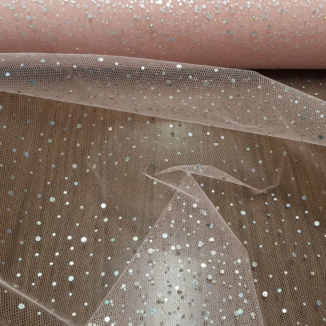Tejido Tul Gotas Brillantes | Tienda de telas Textil Siles