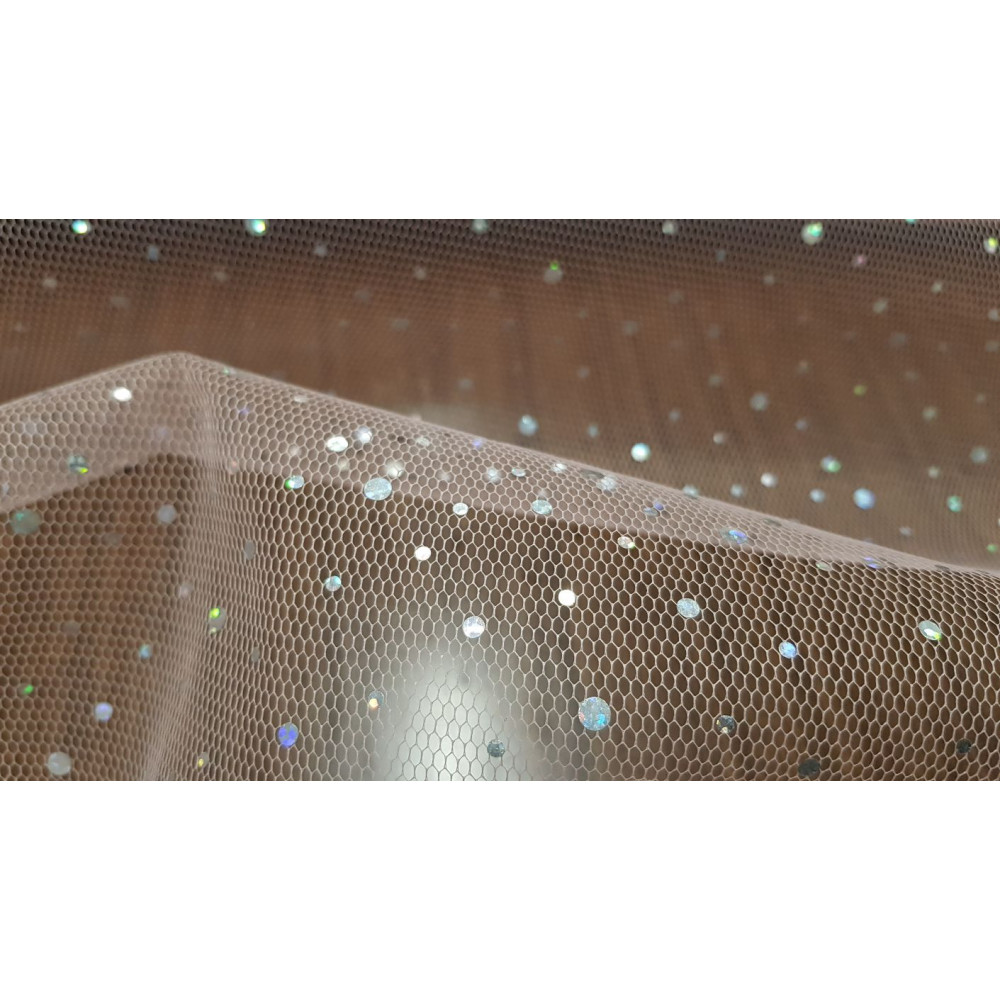 Tejido Tul Gotas Brillantes | Tienda de telas Textil Siles