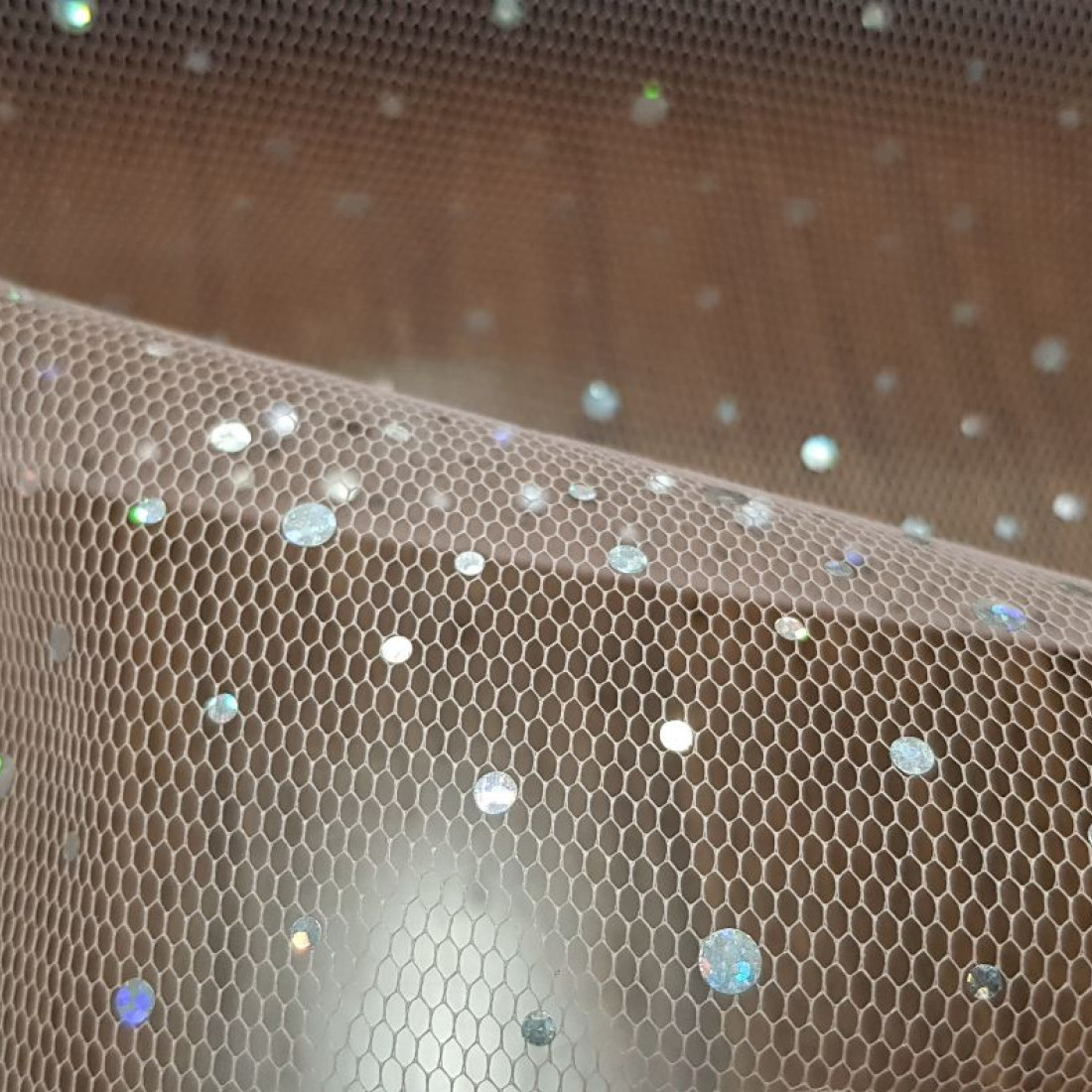 Tejido Tul Gotas Brillantes | Tienda de telas Textil Siles