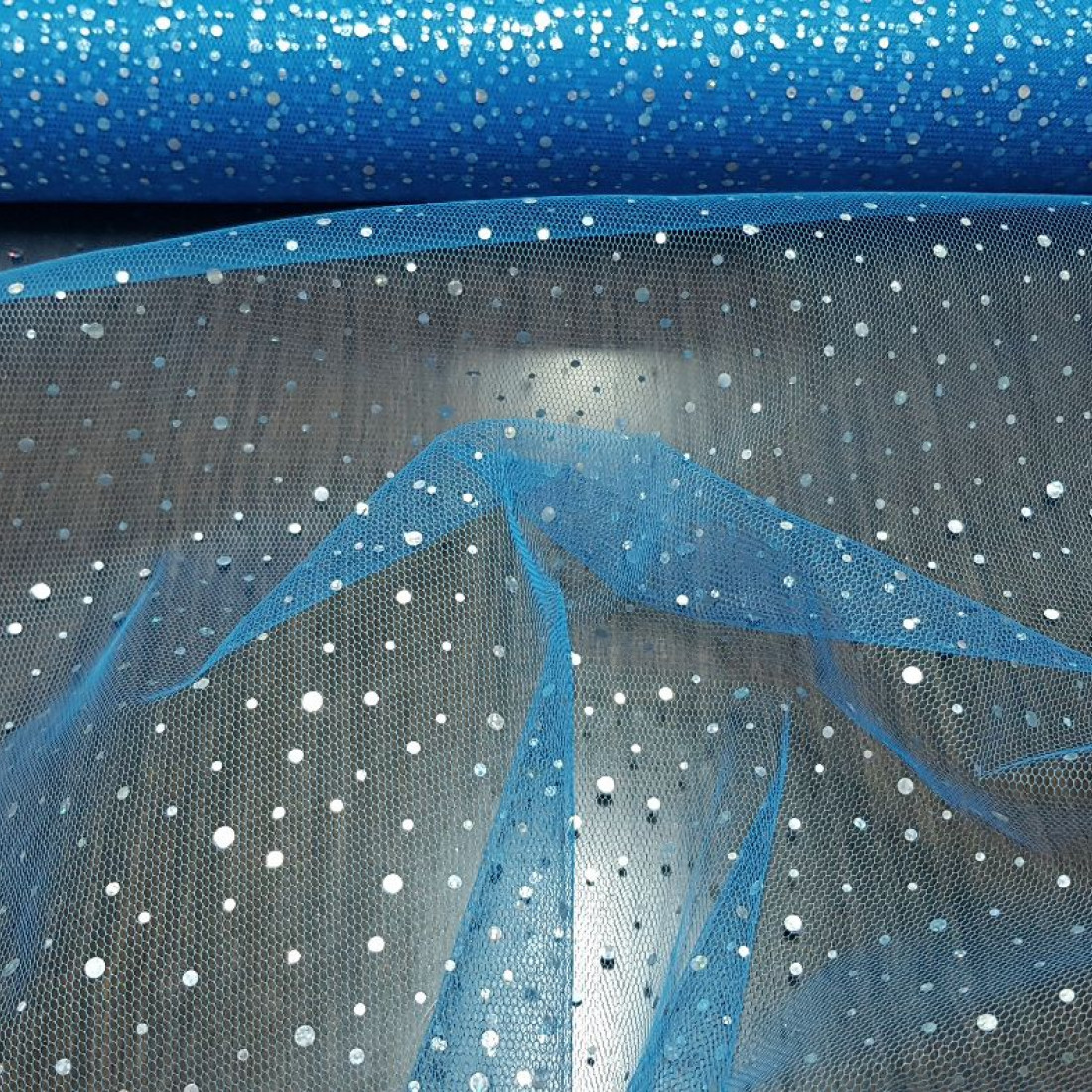 Tejido Tul Gotas Brillantes | Tienda de telas Textil Siles