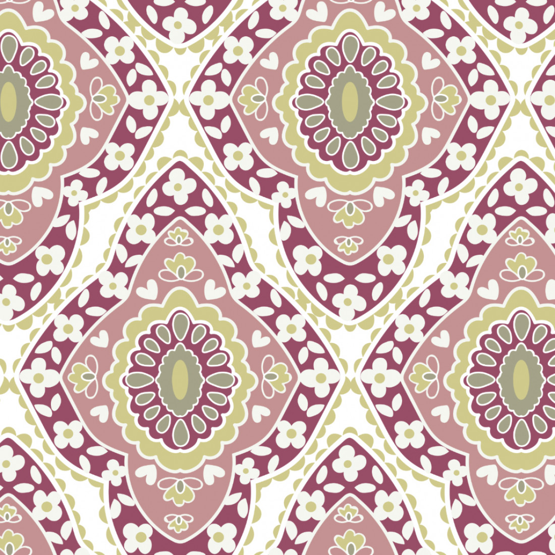 Tejido Algodón Mosaico Floral Willow | Tienda de telas Textil Siles